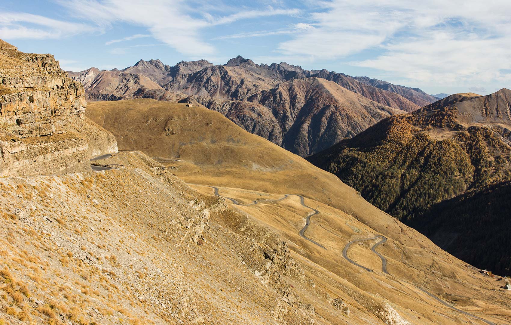 Col de la Bonette - Mountain pass in the French Alps, France